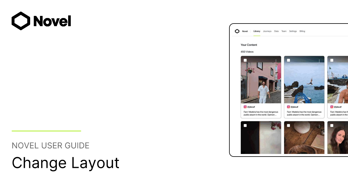 Change Layout | Novel User Guide