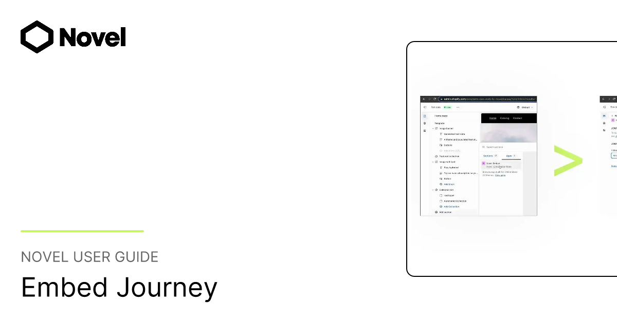 Embed Journey | Novel User Guide